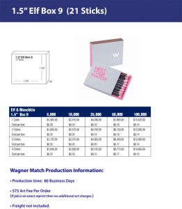 Elf/ Box 9 - One and a Half Inch - Wagner Match