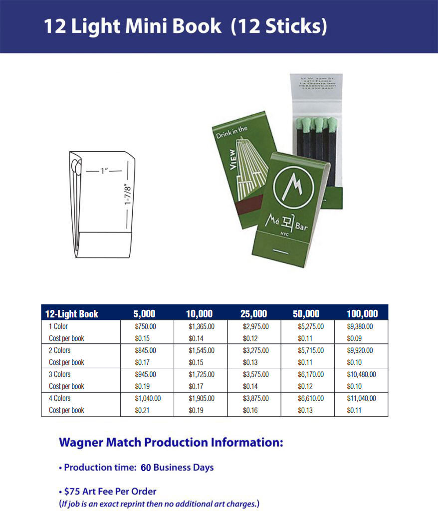 Mini Matchbook 12 Light